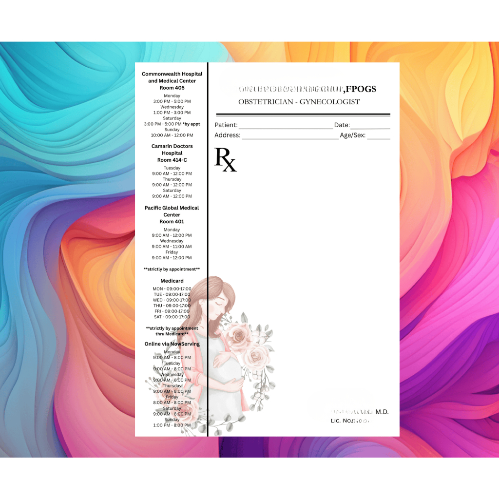 CUSTOM RX PAD OBGYN MED CERT A5 80 gsm makapal | Shopee Philippines