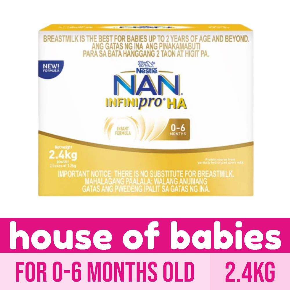 NAN INFINIPRO HA ONE 2.4kg for 0-6 Months Old Infant Formula | Shopee ...