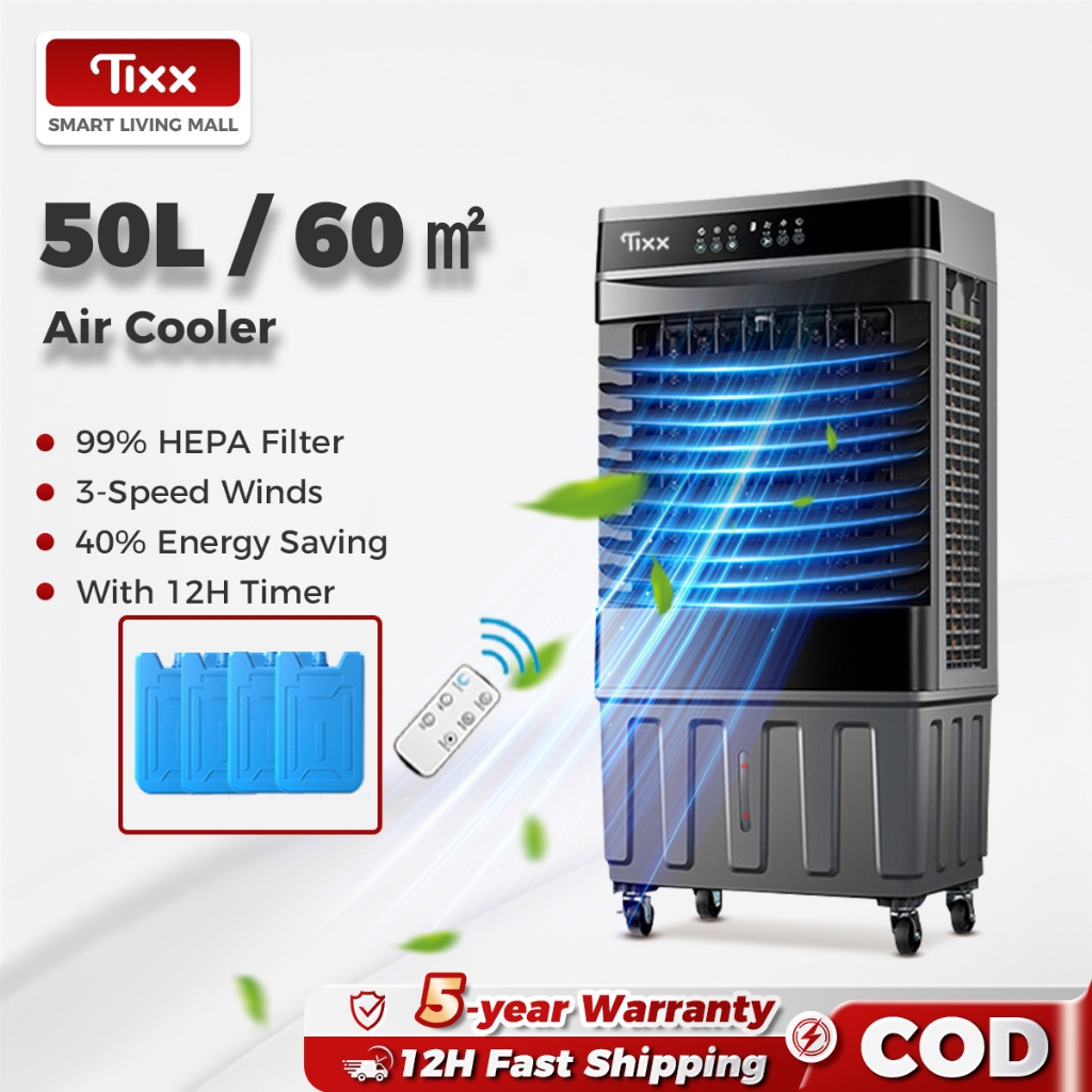 Tixx Air Cooler Fan 40/50/70L With Remote Portable Aircon Mini Air ...