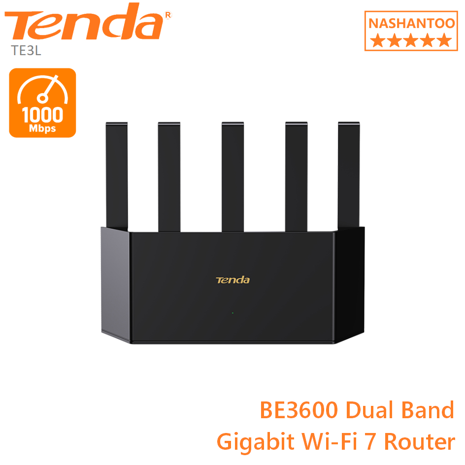 Tenda TE3L BE3600 Dual Band Gigabit Wi-Fi 7 Router, 3× Gigabit, 5 ...