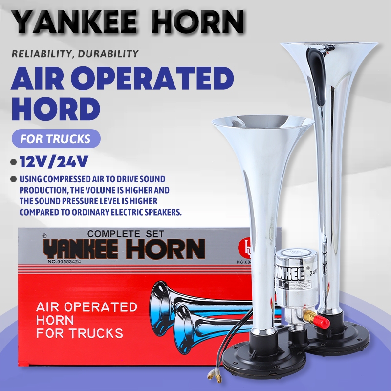 YANKEE Air Horn 12V/24V With Compressor For Car Truck Bus Jeep ...