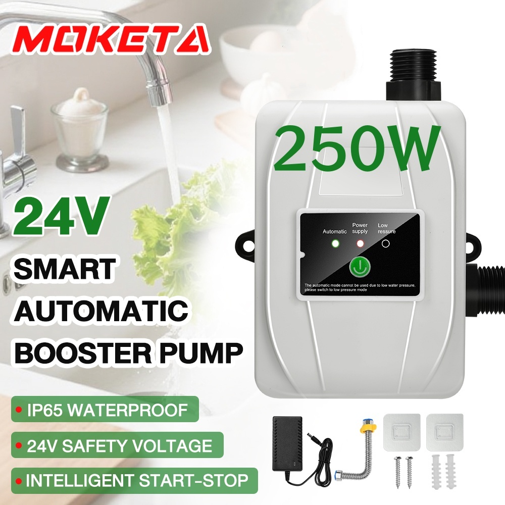 250W 24V Automatic Booster Water Pump Shower Booster Pump Pressure ...