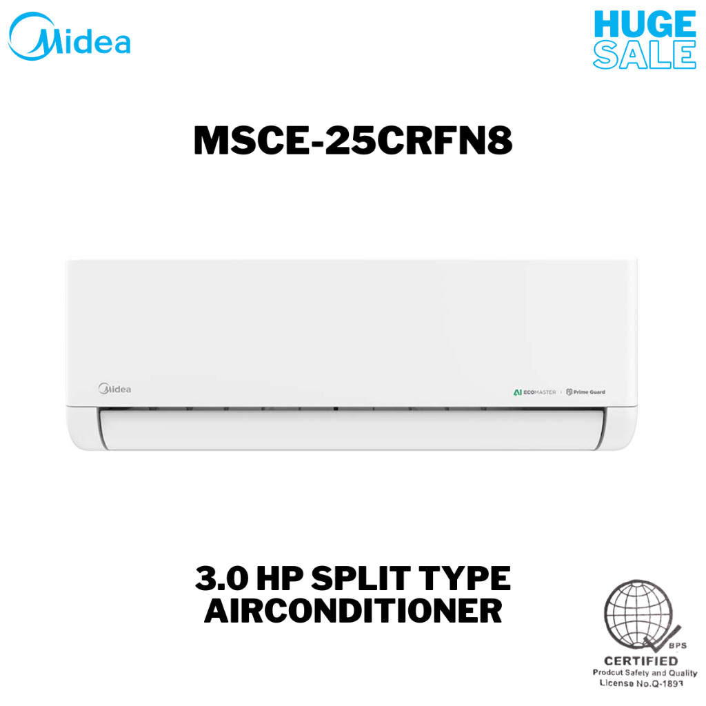 Midea Celest Pro MSCE-25CRFN8 3.0 HP Split type Airconditioner (unit ...