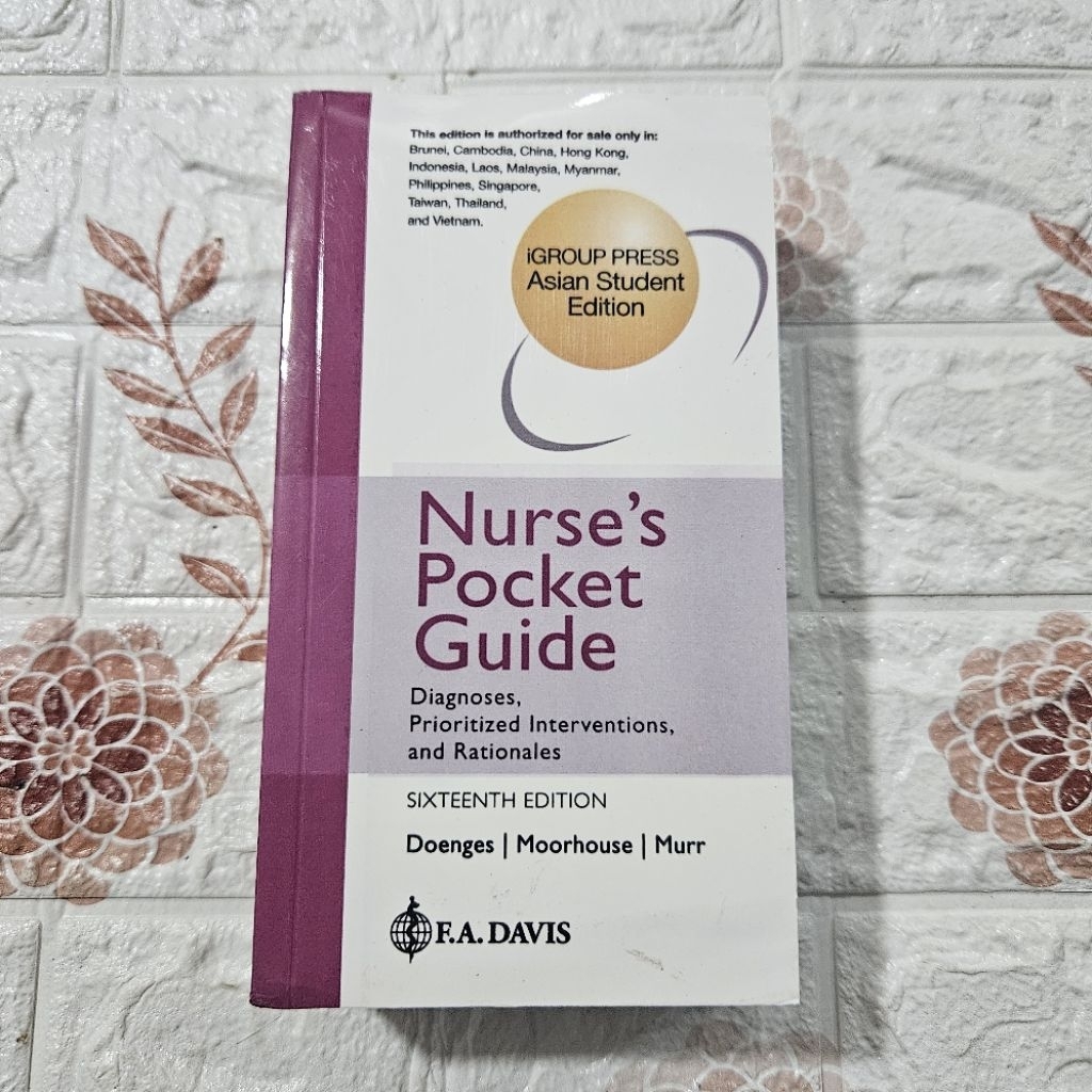 Nurse's Pocket Guide sixteen edition By:Doenges Moorhouse Murr | Shopee ...