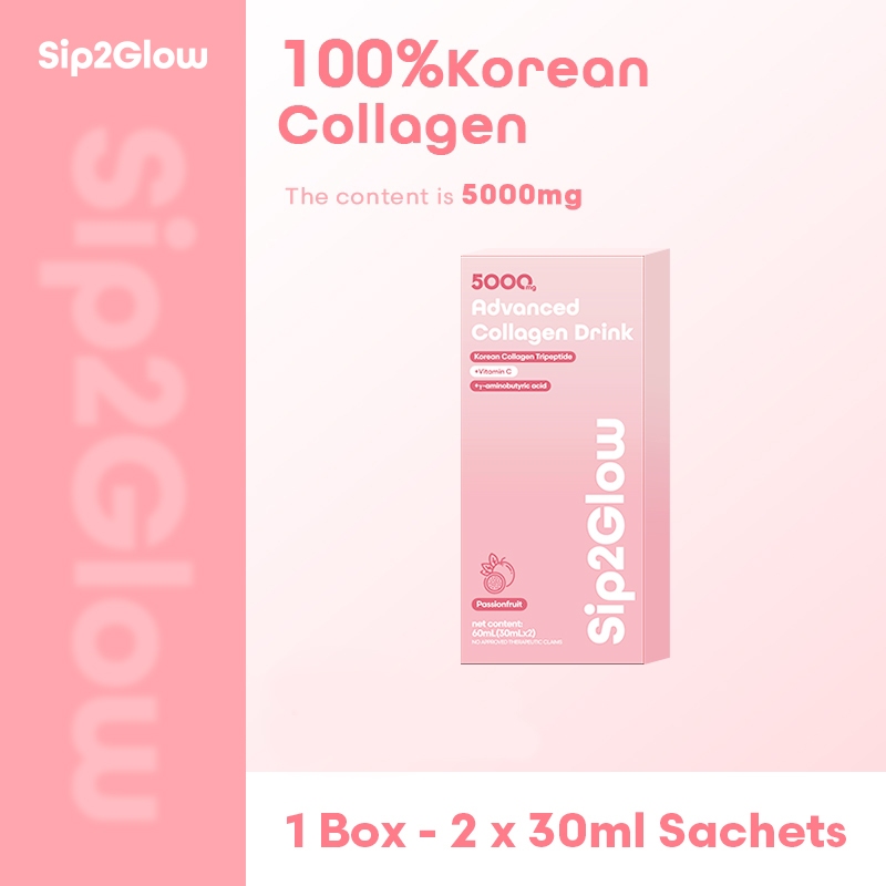 Sip2Glow Advanced Collagen Drink 5000mg Korean Collagen Tripeptide ...