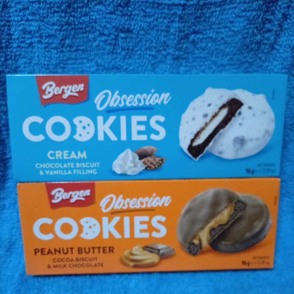 Bergen Obsession Cookies/Peanut Butter Cocoa Biscuit 96g | Shopee ...