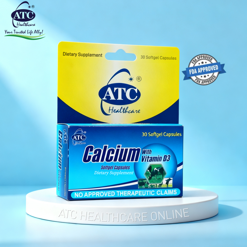 ATC Calcium 1200mg with Vitamin D3 30's Capsules Supplement Enhance ...