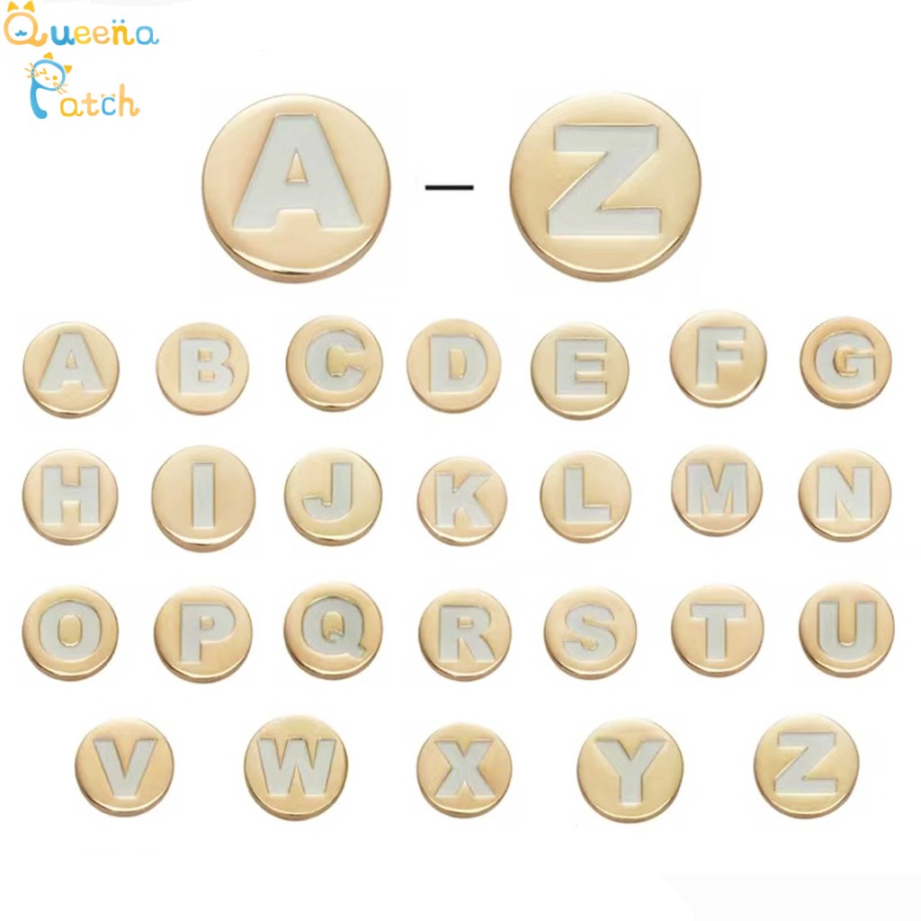 Gold Letter Metal Hole Shoe Charm For Hole Bag Sandal Accessories ...