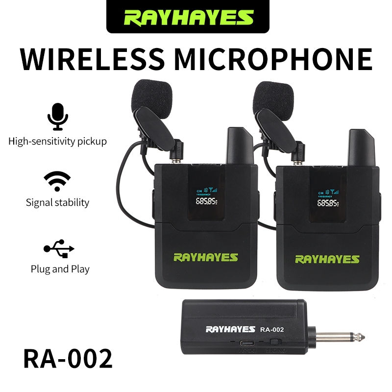 RAYHAYES Portable Headset Lapel Microphone Wireless For Teaching Speech ...