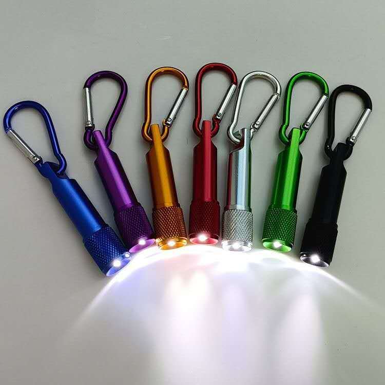 Mini Pocket LED Flashlight with Carabiner Clip Keyring Ultra Bright ...
