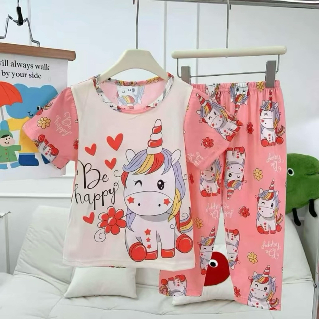 Kids Cute Terno Pajama Sleepwear Set Pantulog Pambahay Boy and Girl ...