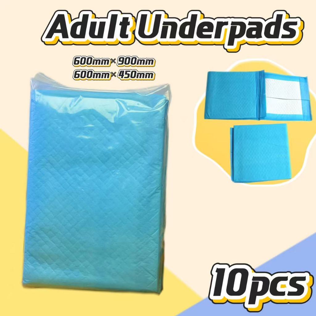 【Family's Choice!】 10-Pack Waterproof Bed Pads | Blue/White | 60x90cm ...