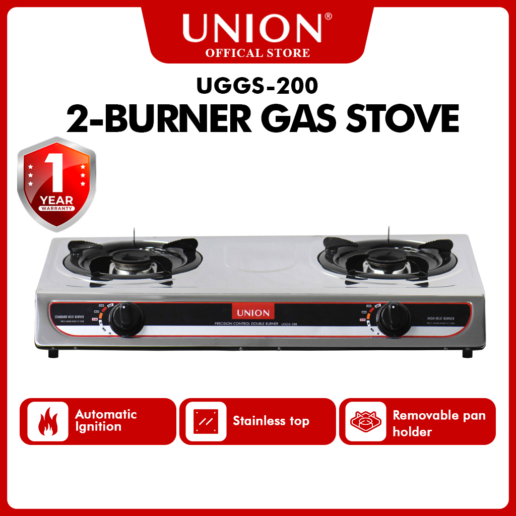 Union UGGS-200 Double Burner Stainless Top Gas Stove | Shopee Philippines