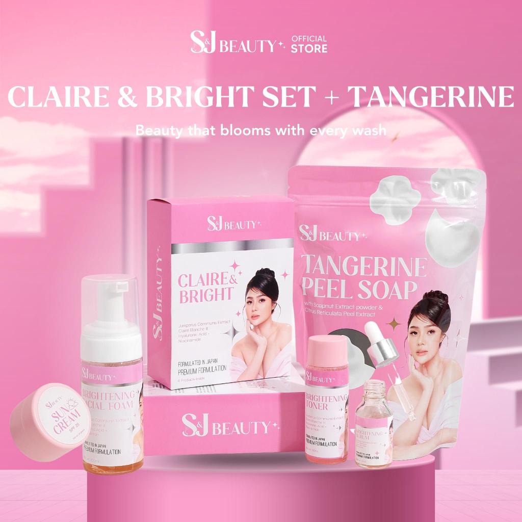 S & J Beauty Claire & Bright SET + Tangerine Peel Soap Luminous Glow ...