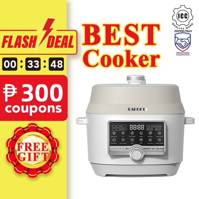 LAHOME 5L Electric Pressure Rice Meat Cooker Nonstick Multifunctional ...