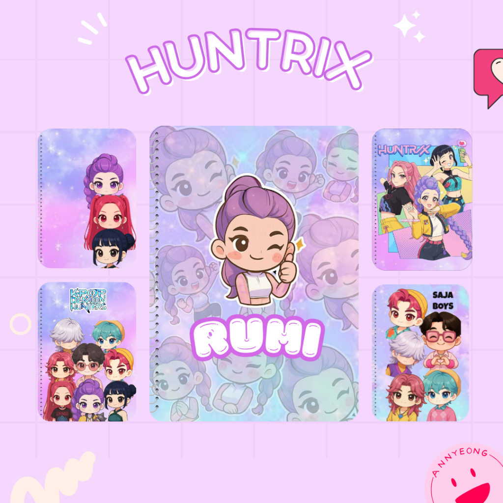 Kpop Demon Hunter Notebook , Huntrix Notebook Design , Writing ...