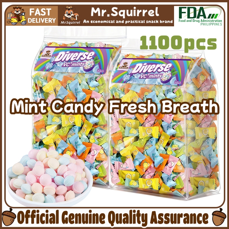 2200pcs Mint Candy Sugar Free Assorted Fruit Flavor Candy ,Kisses,Fresh ...