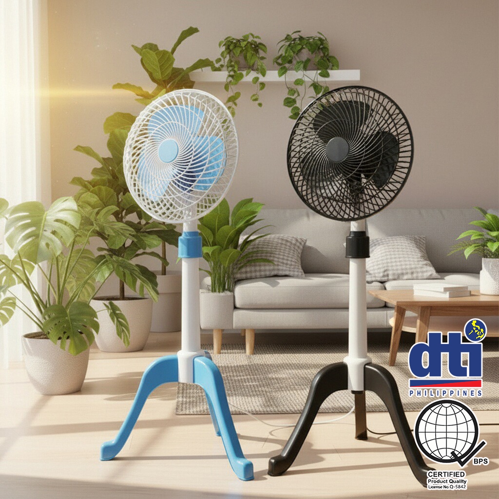 SYCAT 40W Stand Fan Shakeable head Floor Fan 5 Blade Stand Fan Cooling ...