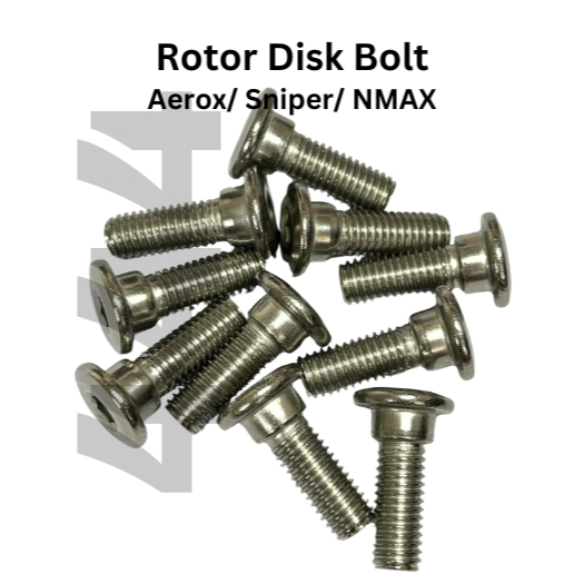 Rotor Disk Bolt Flat Stainless for Yamaha / Aerox, M3, Sniper, Mio ...