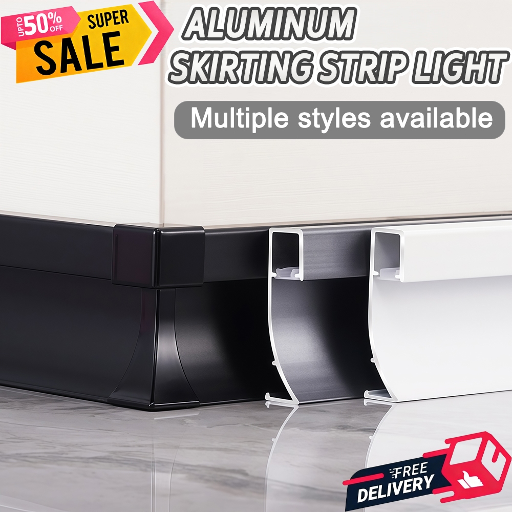 H40/80mm LED Skirting Line Strip Light Downward Glowing Aluminium ...