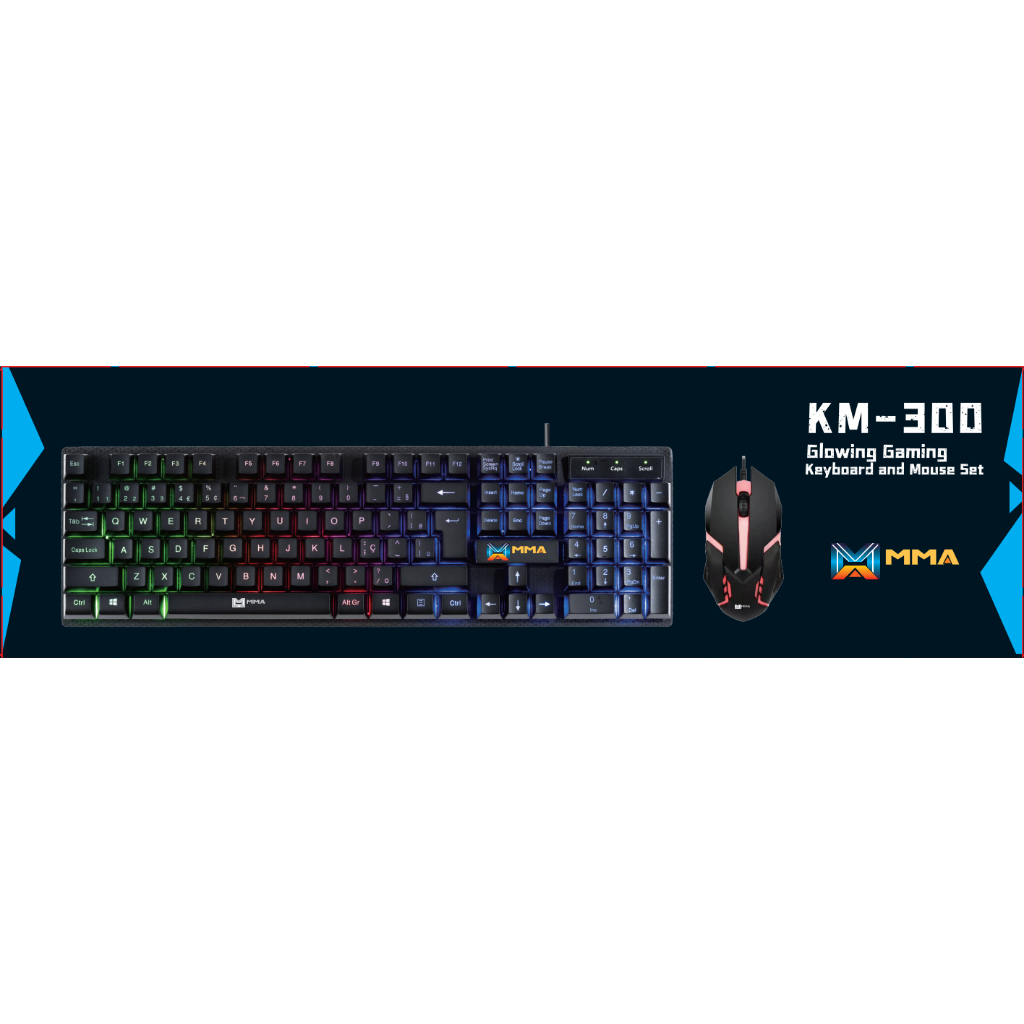 MMA Gaming Keyboard and mouse Bundle km-300 black | Shopee Philippines