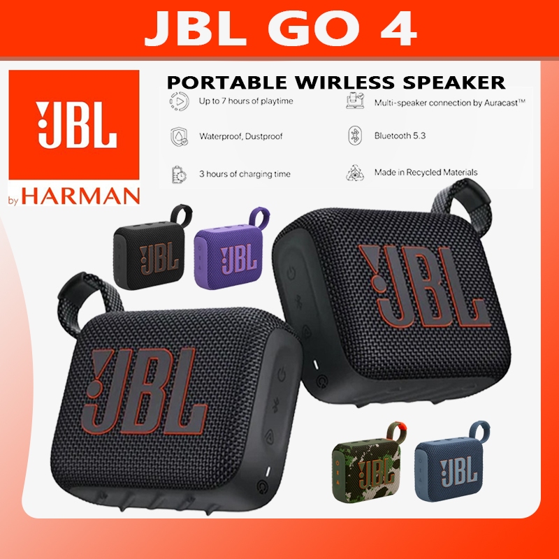 JBL GO 4/JBL GO4 Ultra-Portable Waterproof Bluetooth Speaker 5.3 JBL ...