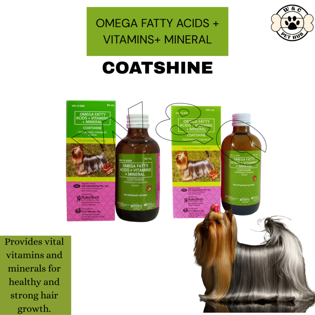 Coatshine 60ml 120mL Syrup Coat Skin for Dog Cat Omega Fatty Acids ...