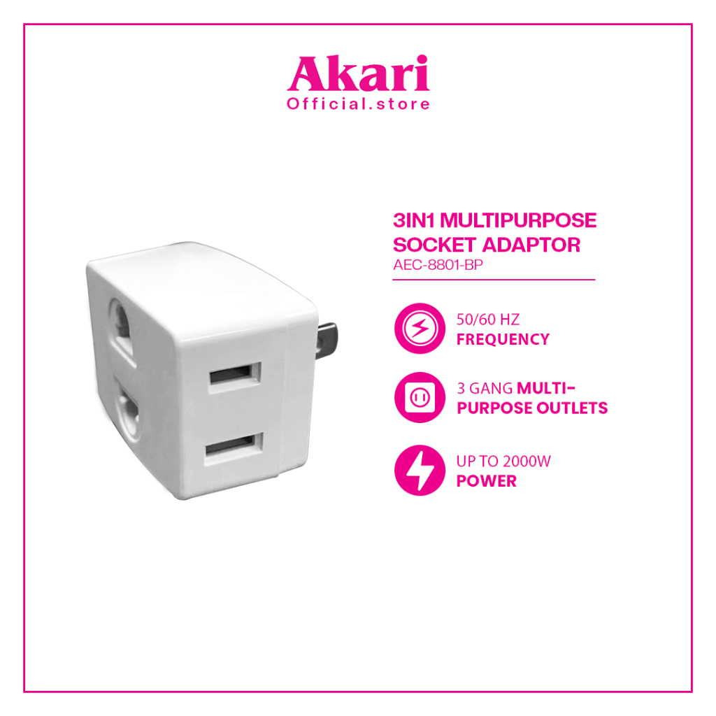 Akari 10A Octopus plug (in Bilster pack AEC-8801-BP) | Shopee Philippines