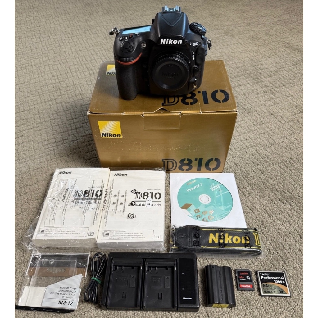 Nikon D810 FX DSLR Camera Body - Pro Workhorse, Shutter Count (24k ...