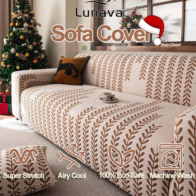 LUNAVA Sofa Cover Stretchable New Patterns L Shape Sofa Cover Set Gift ...
