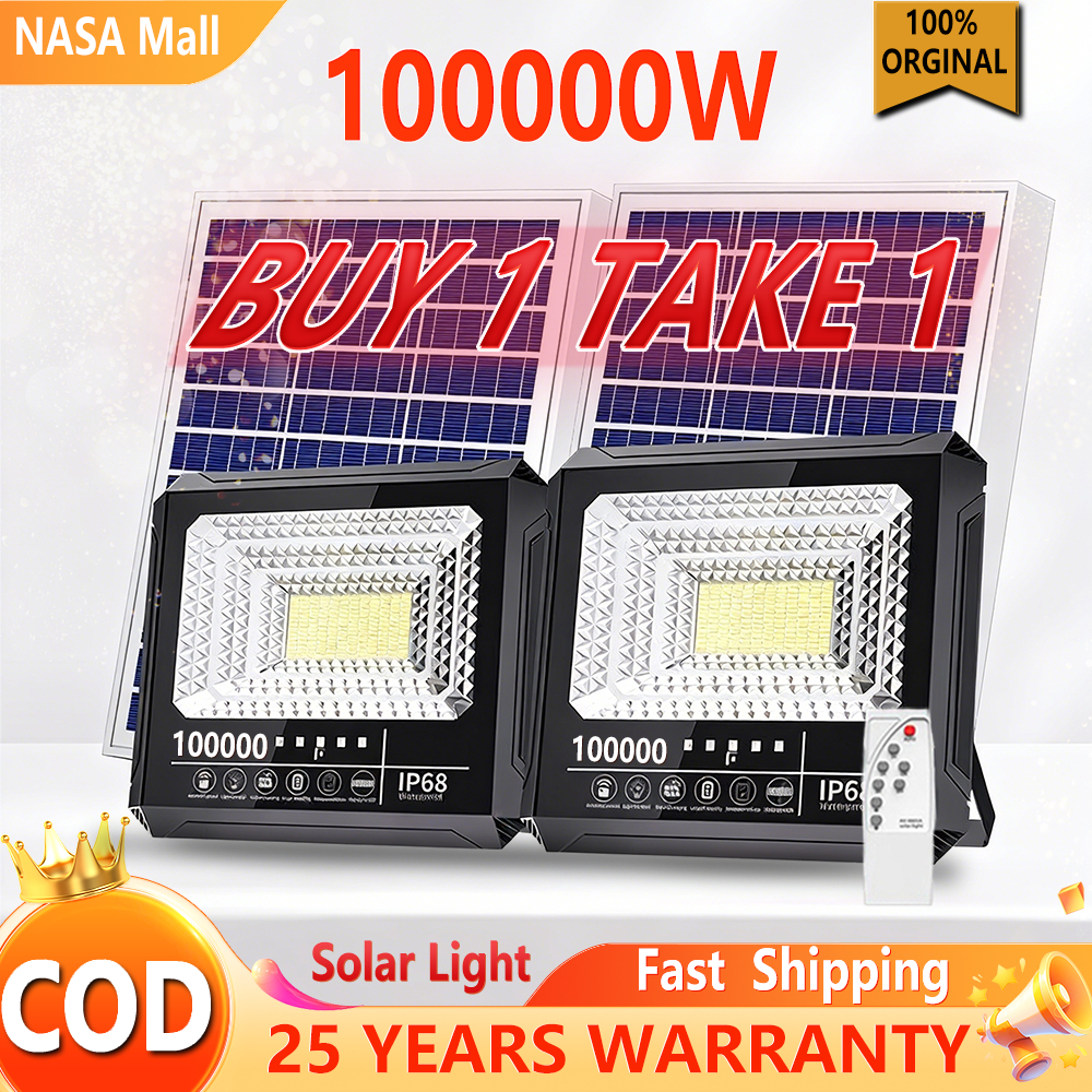 Solar Light Outdoor Waterproof 100000W BUY 1 Take 1 999X Bright Light ...