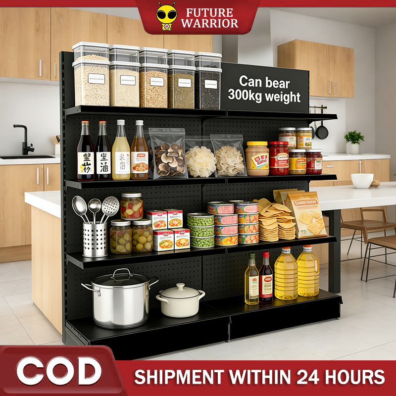 FW 5 Tier Metal Shelving Supermarket Snack Rack Kitchen Multi Use ...