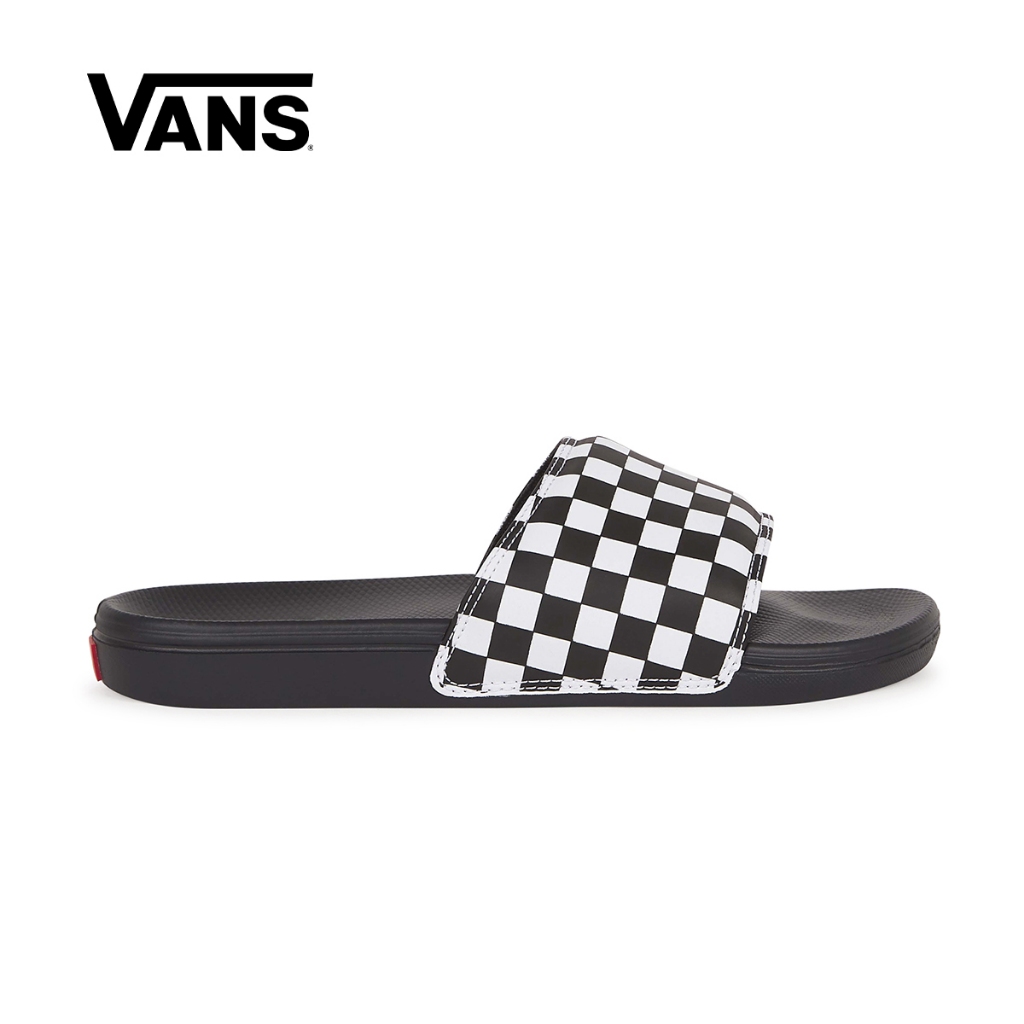 Vans La Costa Slide-On (Checkerboard) True White/Black For Mens ...