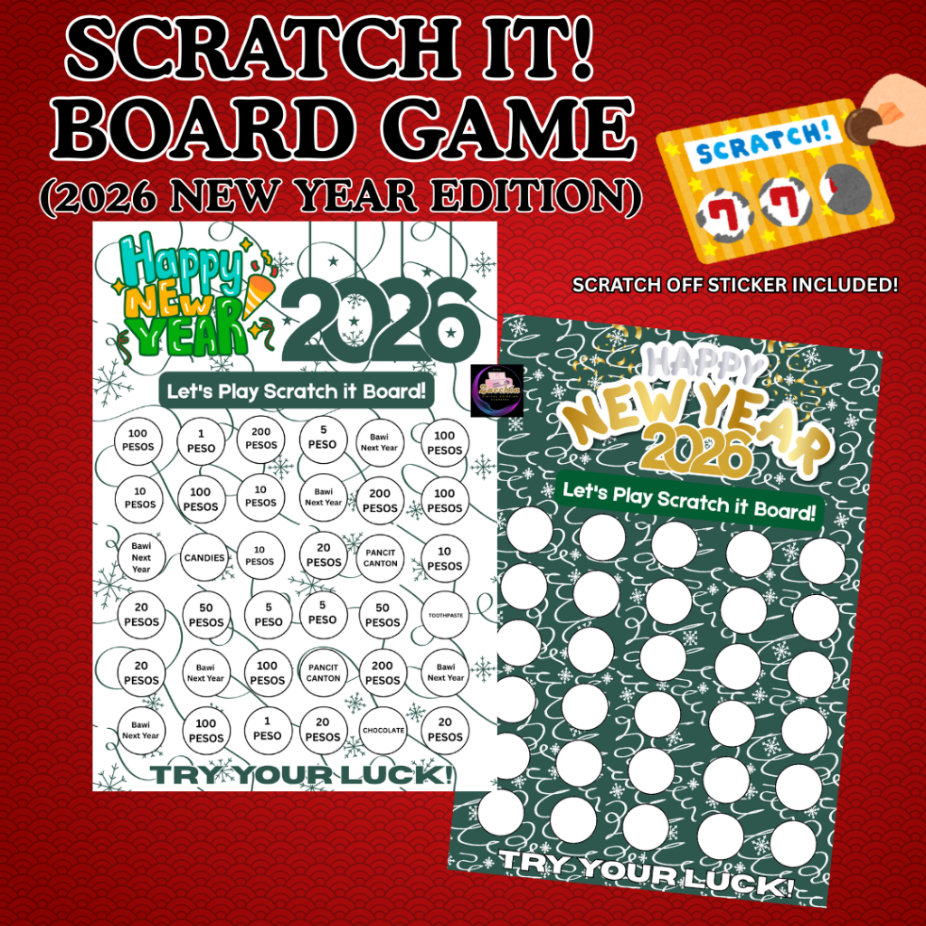 Scratch It Board Game 2026 New Year Edition A4 Size with Scratch Off ...