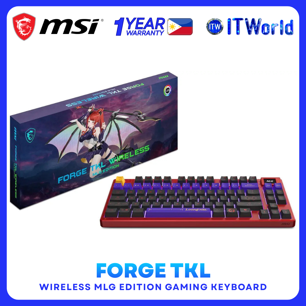 MSI Forge TKL Wireless MLG RGB Mechanical Keyboard Linear Switch ...