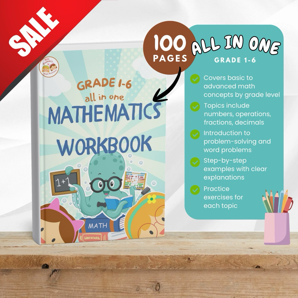 Mathematics workbook for grade 1-6 all in one | Shopee Philippines