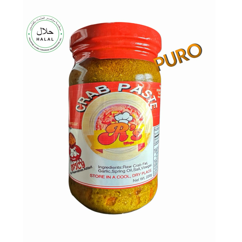 RSSHOPS Spicy or Original Pure CRAB PASTE Aligue 220ml Big Instant Food ...