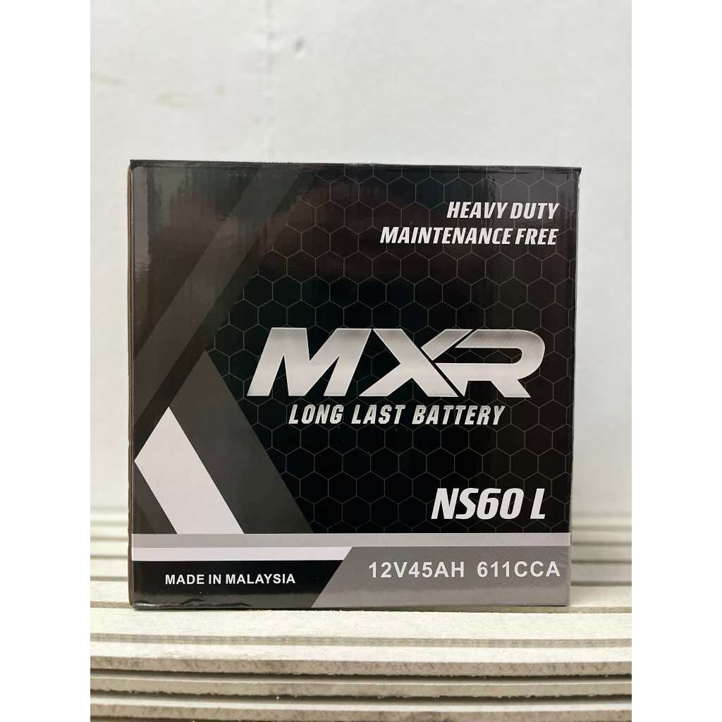 MXR NS60L Car Battery | 12V 45Ah 611CCA | Maintenance-Free | Reliable ...