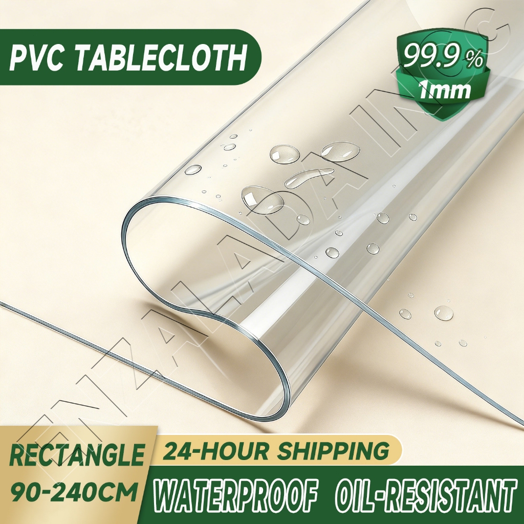 4/6/8/10 seat PVC tablecloth 1 or 2mm transparent table cover ...