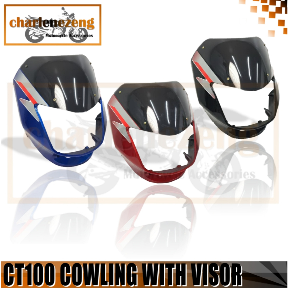 MOTORCYCLE A-007 HEADLIGHT COWLING W/ VISOR for (KAWASAKI)CT100 W/VISOR ...