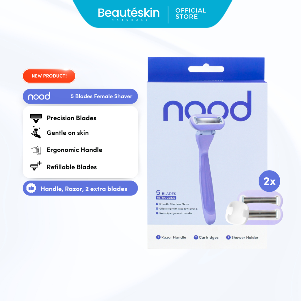 Beauteskin Naturals Nood 5 Blades Smooth Sensitive Premium Razor ...