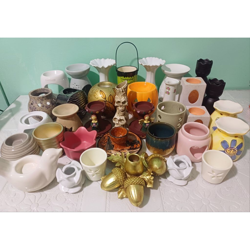 UK Ceramic Candle/Tealight Holder, Oil Burner (Suplus Items) | Shopee ...