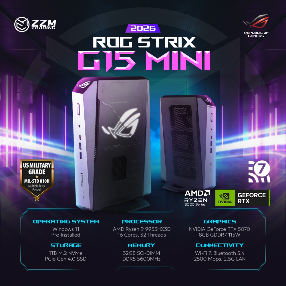 ROG Strix G15 Mini 2026 AMD Ryzen 9 9955HX3D RTX5070 32GB 1TB WiFi7 ...