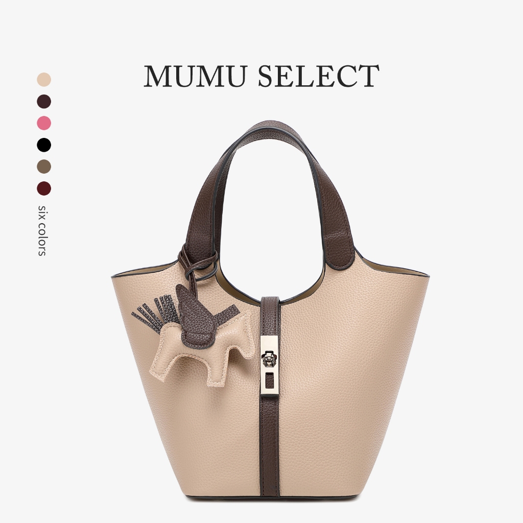 【Mumu Select】M833 Cute 2in1 Quality Pu Leather Women Bucket Bag With ...