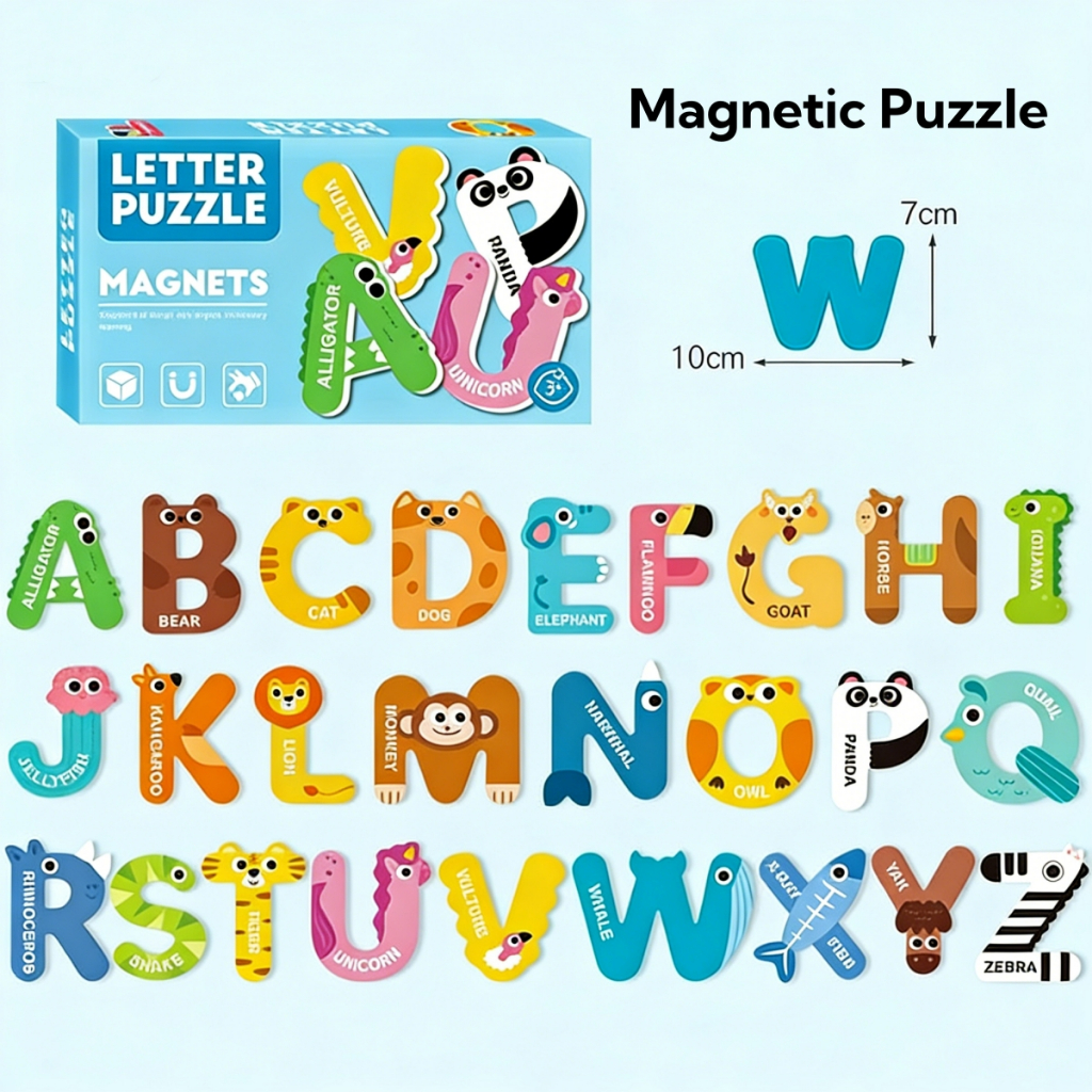 ABC Puzzle Uppercase Lowercase Letters Puzzle Magnetic Puzzle ...