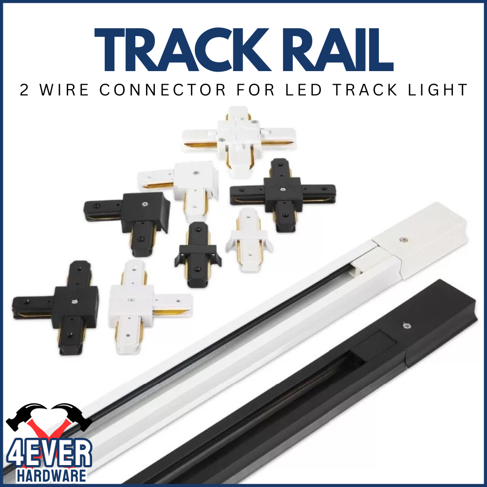 White Black 2 Wires 1 Phases 0.5m 1m Track Rail Light Accessories ...
