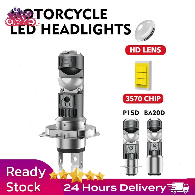 P15D T19 LED Motorcycle Light H4 Hi/Lo Beam Conversion Kit 6500K H6 ...