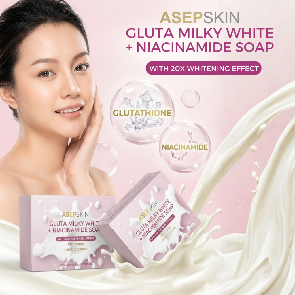 ASEP SKIN Gluta Milky White Niacinamide 20x Whitening -FREE MESH NET ...