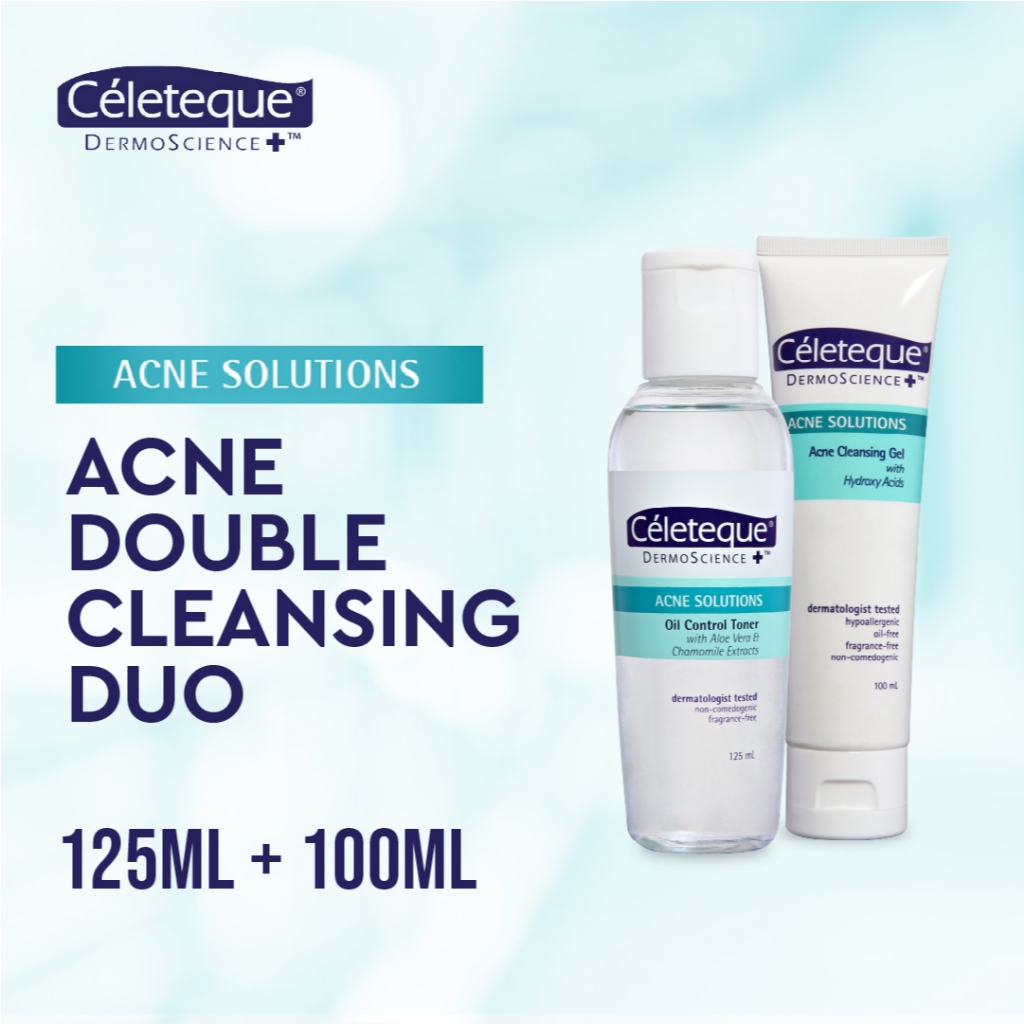 Celeteque Acne Double Cleansing Duo (Acne Solutions Micellar Water ...