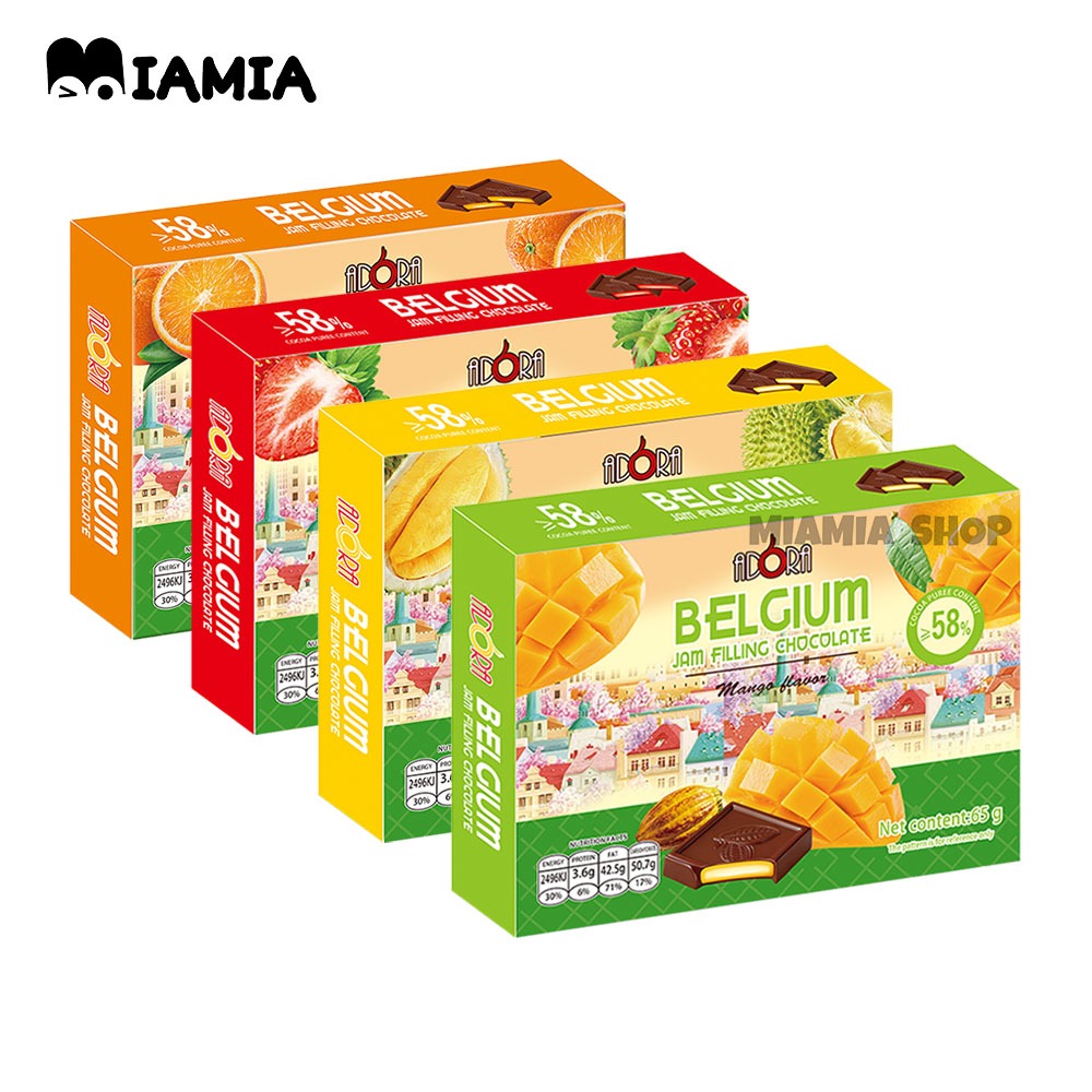 Snack zone Belgian Jam Filling Chocolate 65g - Orange/Mango/Strawberry ...